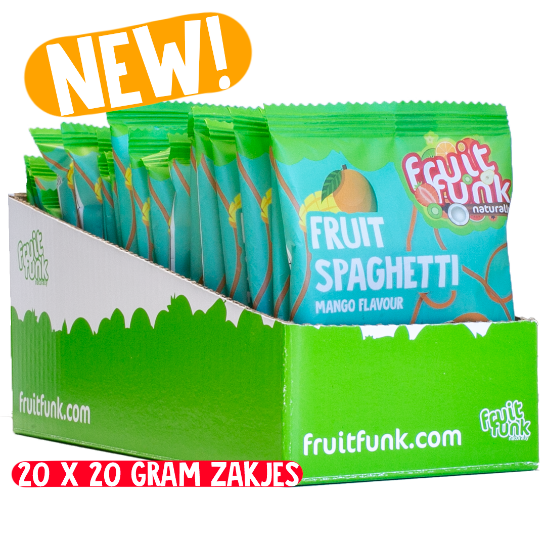 Fruit Spaghetti Mango happybag display – Fruitfunk